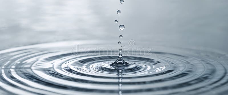 Water Splash Creating Ripples on Surface Stock Image - Image of ...