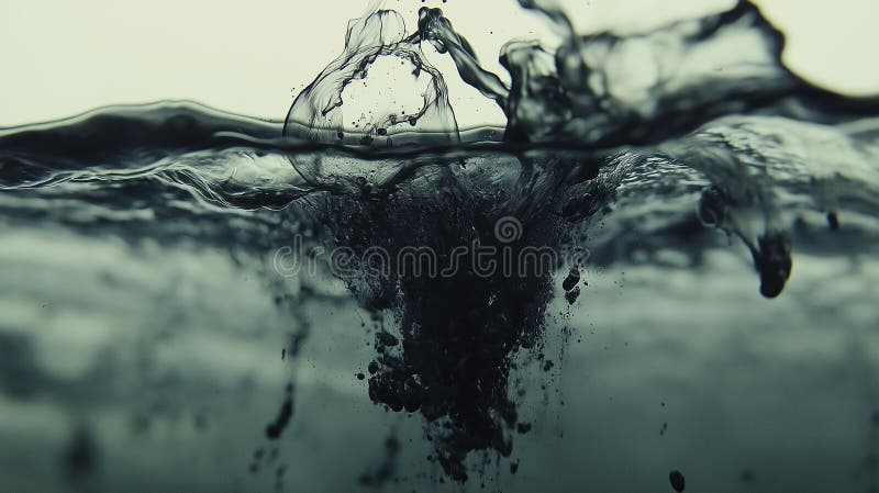 Water Splash Creating Ripples Under Soft Light in a Tranquil Setting ...