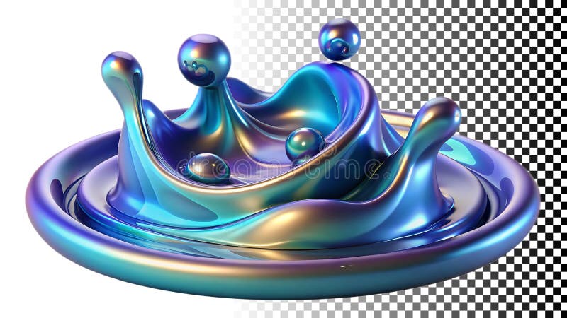 Water Splash Crown, Dynamic Liquid and Refreshing Design Element Png ...