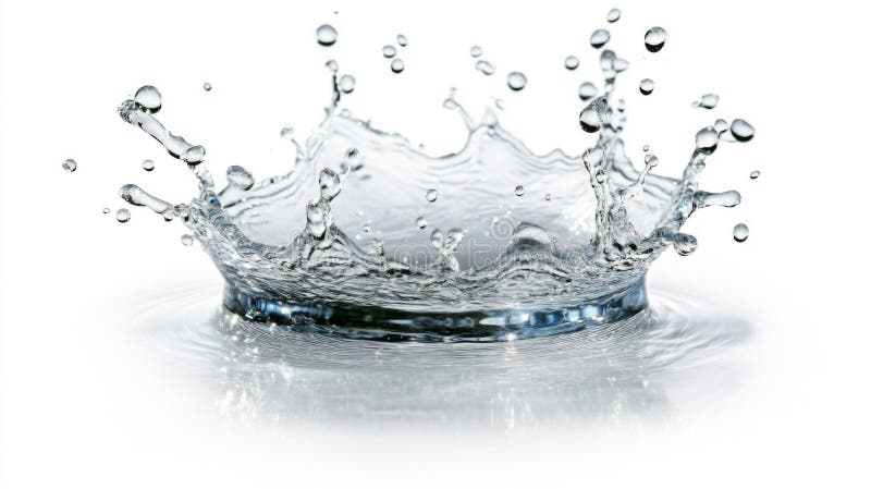 Water Splash Crown on White Background Stock Illustration ...
