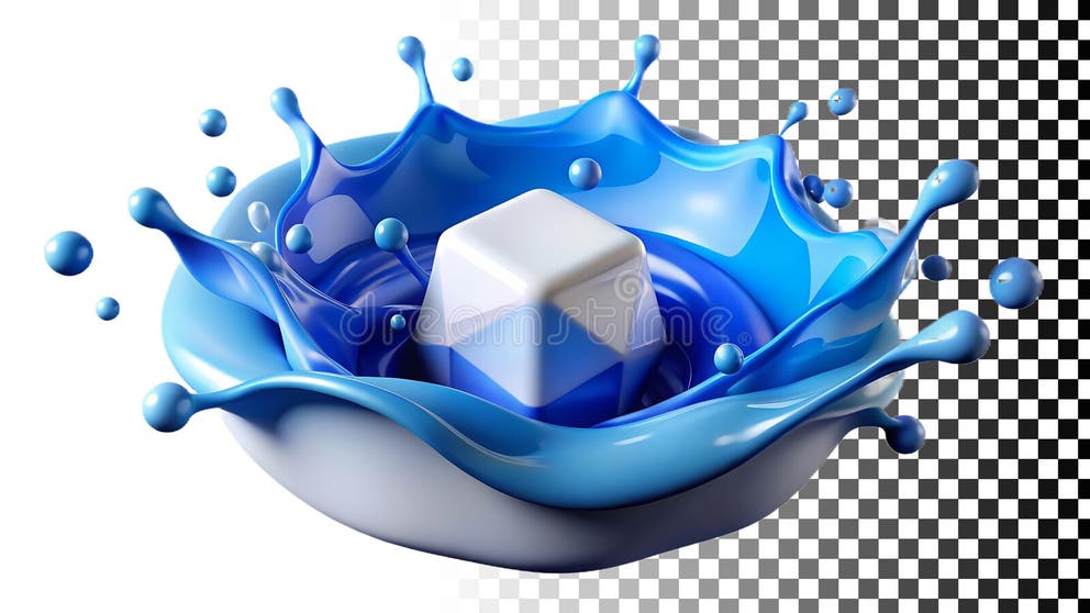 Water Splash Cube, Water Cube, Splash Effect, Water Element, Cube ...