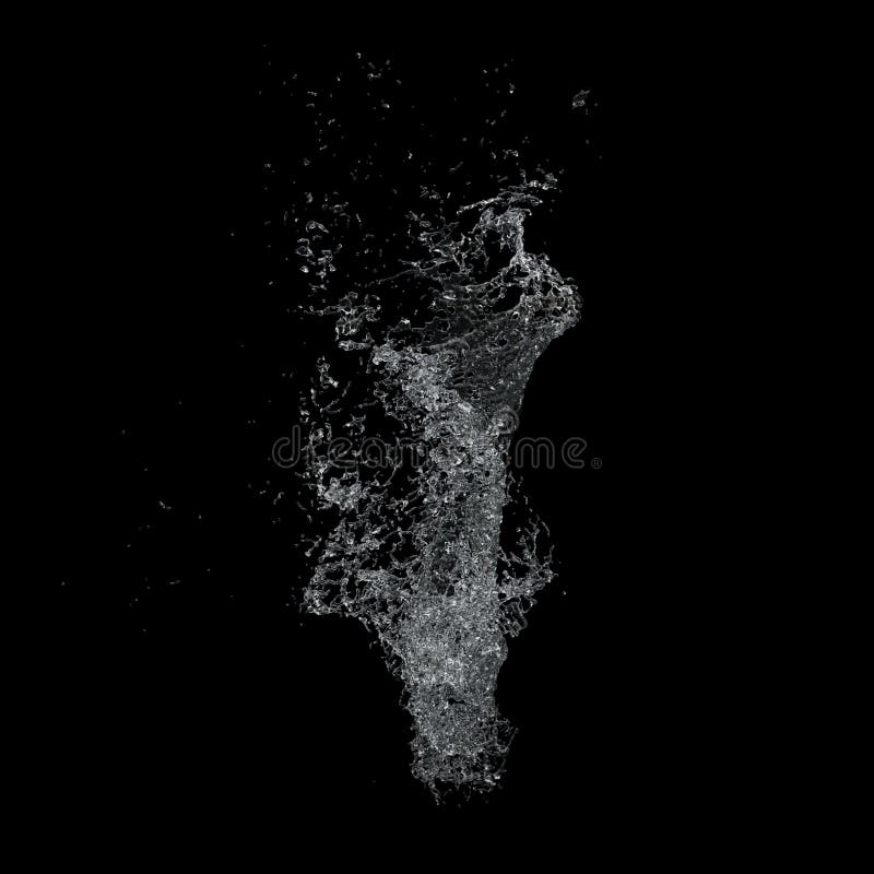 Water splash Isolated 3d stock illustration. Illustration of beauty ...