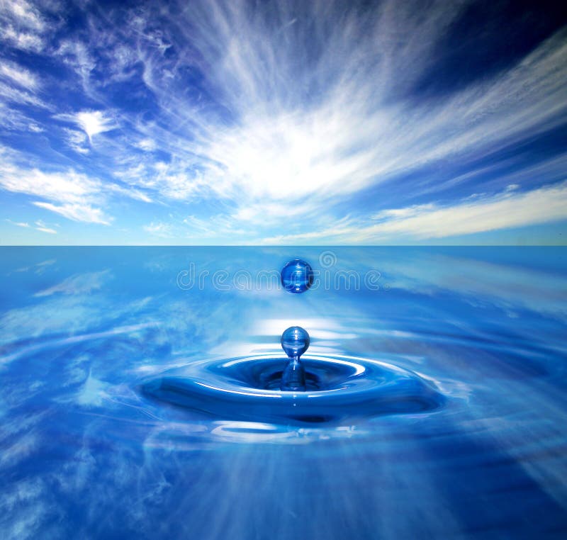 Water Drop Sky Sun Time Background Stock Photo - Image of beginning ...