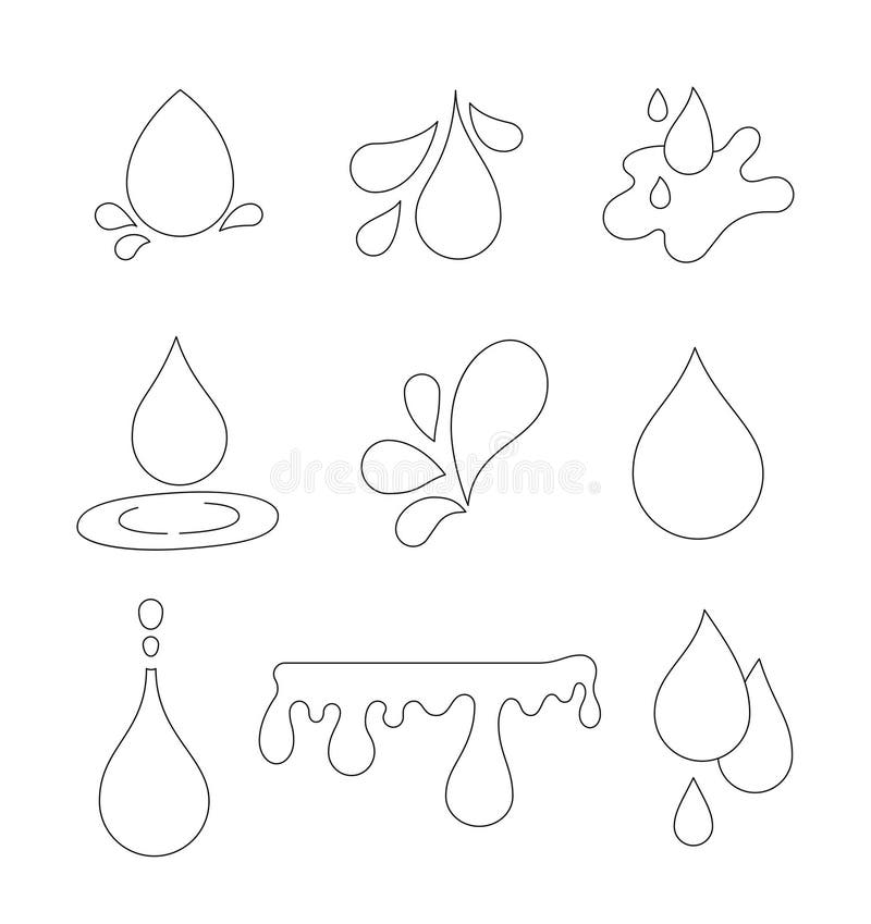 Water Splash Drop. Silhouette Image Stock Illustration - Illustration ...