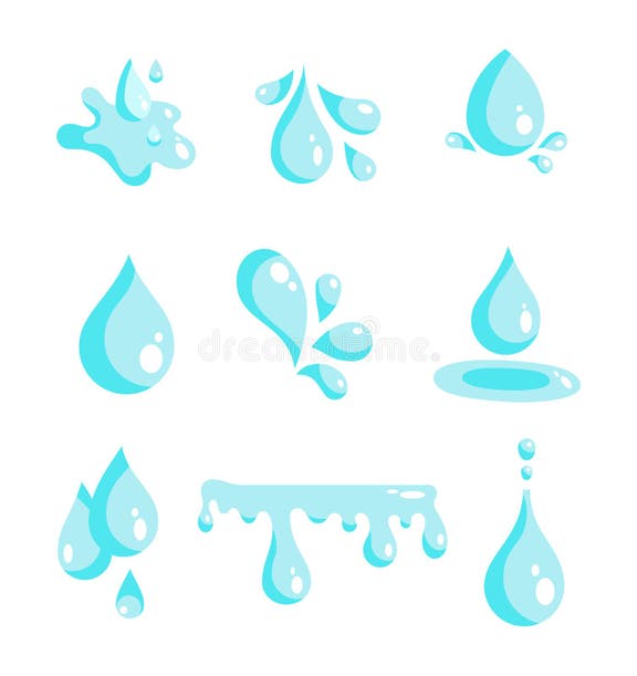 Water Splash Drop. Fluid Bubble Shape Stock Vector - Illustration of ...