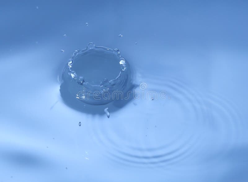 Water Splash with a Drop of Water Stock Image - Image of isolated ...