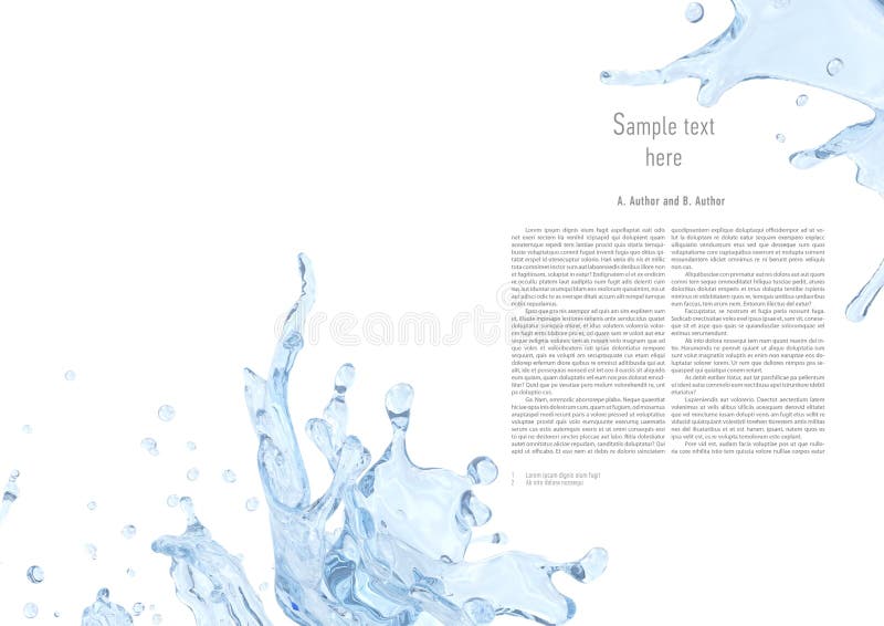 Water Splash with Water Droplets Isolated. Liquid Template Design ...