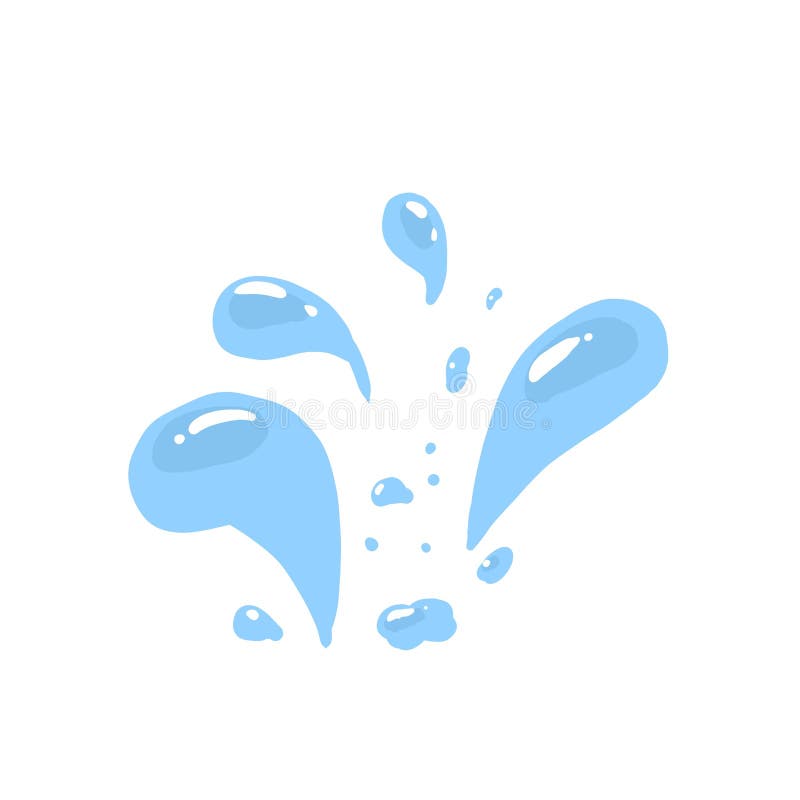Water Splash Drops Element Isolated Illustration Stock Illustration ...