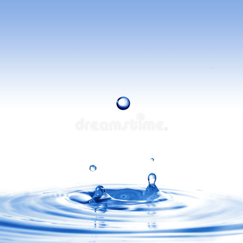 Water Splash with Drops Isolated on White Stock Image - Image of calm ...