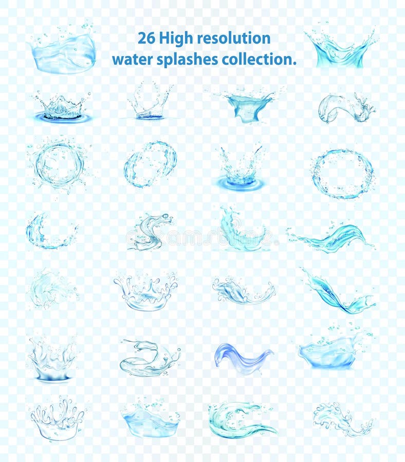 Water Splash Effect on Transparent Background with Ripple and ...