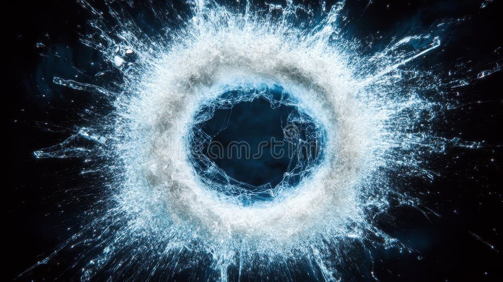 Water Splash Explosion, Liquid Circle Frame, Aqua Dynamic Flow ...