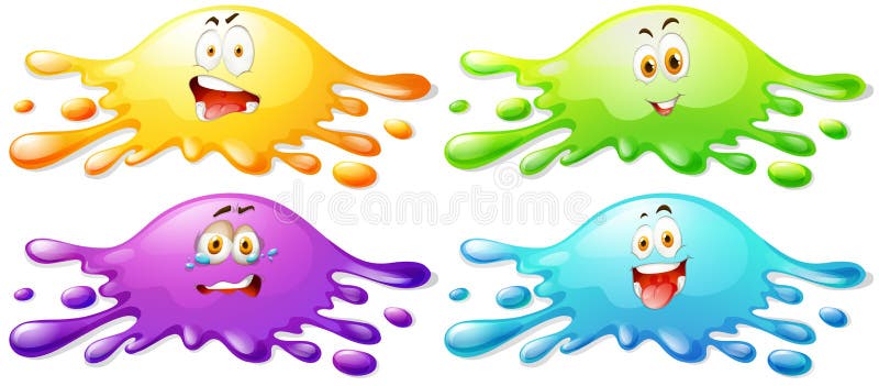 Water splash with faces stock vector. Illustration of burst - 202596980