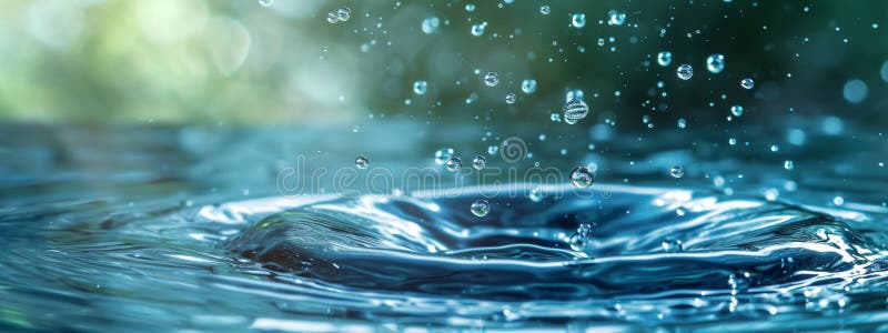 Water Splash. Falling Drop of Rain Stock Image - Image of motion ...