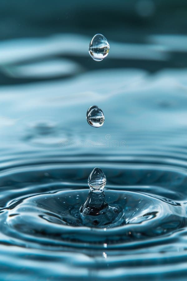 Water Splash. Falling Drop of Rain Stock Photo - Image of clear ...