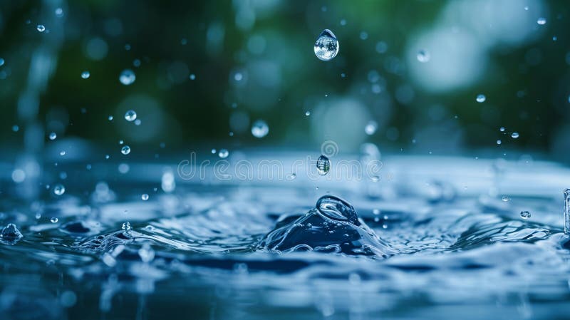 Water Splash. Falling Drop of Rain Stock Photo - Image of water, ripple ...