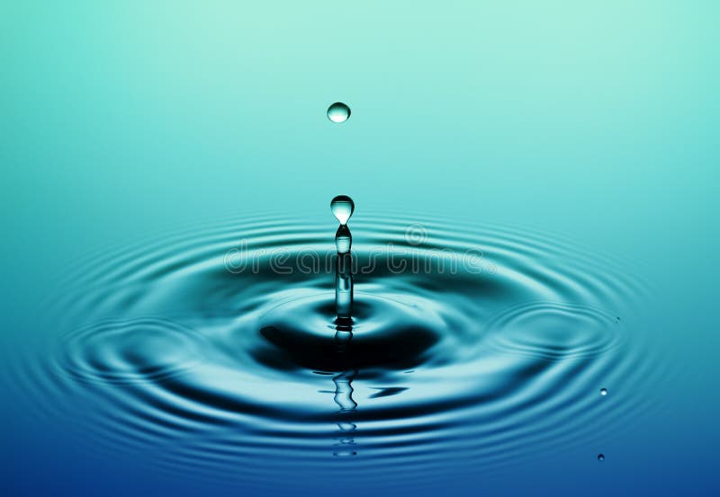 Water Splash - Falling Drop of Rain Stock Image - Image of round ...