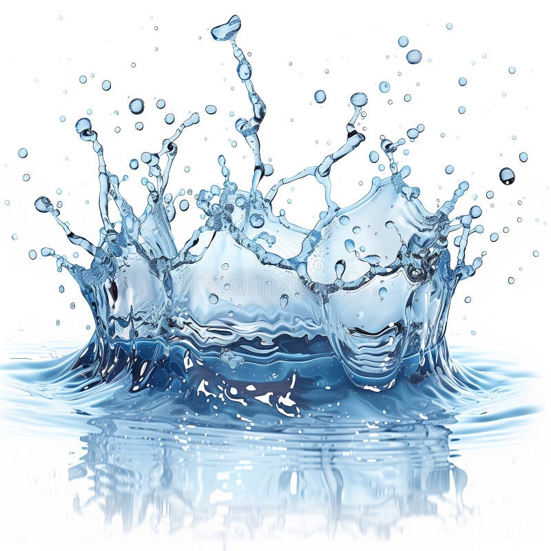 Water Splash from a Falling Object Stock Illustration - Illustration of ...