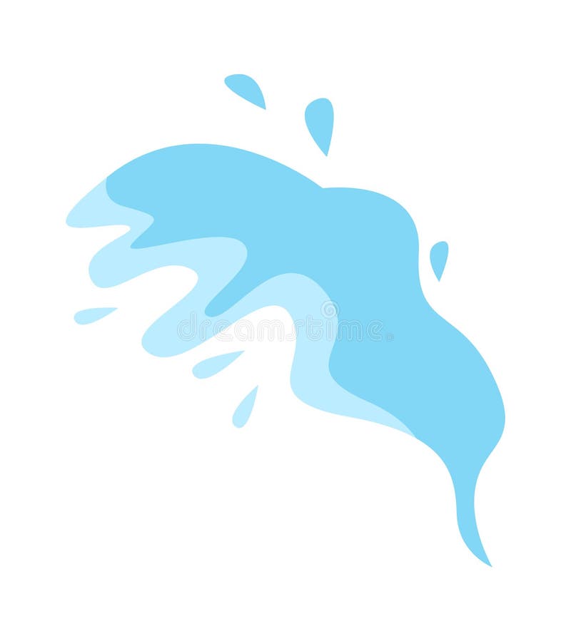 Water Splash Flat Icon Tropical Ecosystem Stock Vector - Illustration ...