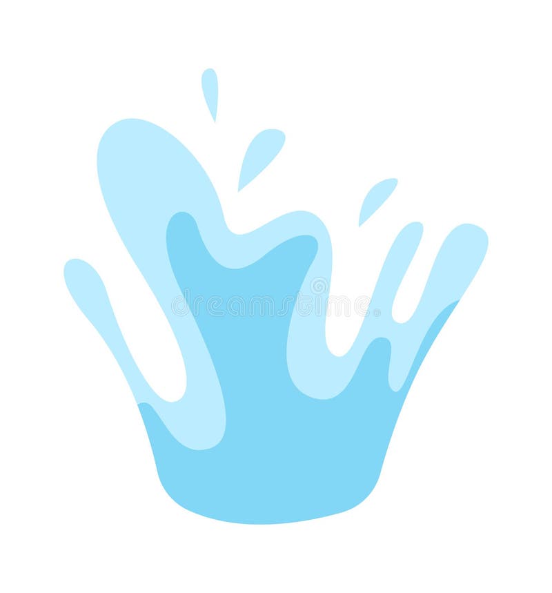 Water Splash Flat Icon Tropical Ecosystem Stock Vector - Illustration ...