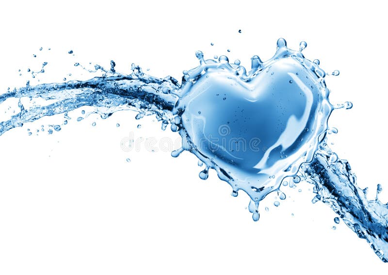 Water Splash in the Form of a Heart. Stock Illustration - Illustration ...