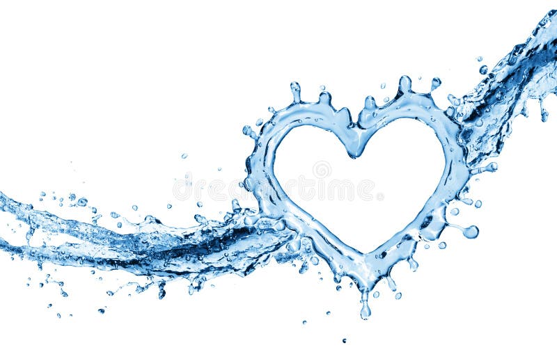 Water Splash in the Form of a Heart. Stock Image - Image of nature ...