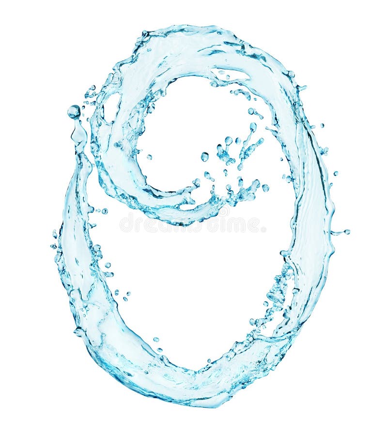 Water Splash with Bubbles of Air, Isolated on the Transparent ...