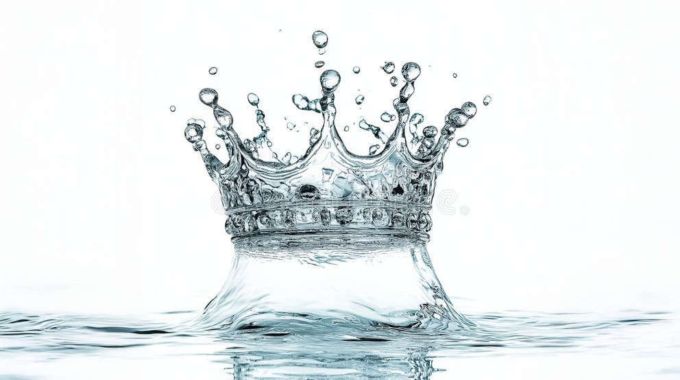 Crown Shaped Water Splash Forming the and Creating Ripples on Droplets ...