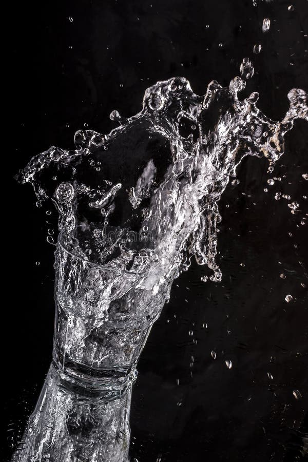 Water splash in glass. stock image. Image of water, glass - 78577985