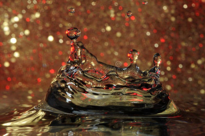 Water Splash on Glittering Background Stock Photo - Image of closeup ...
