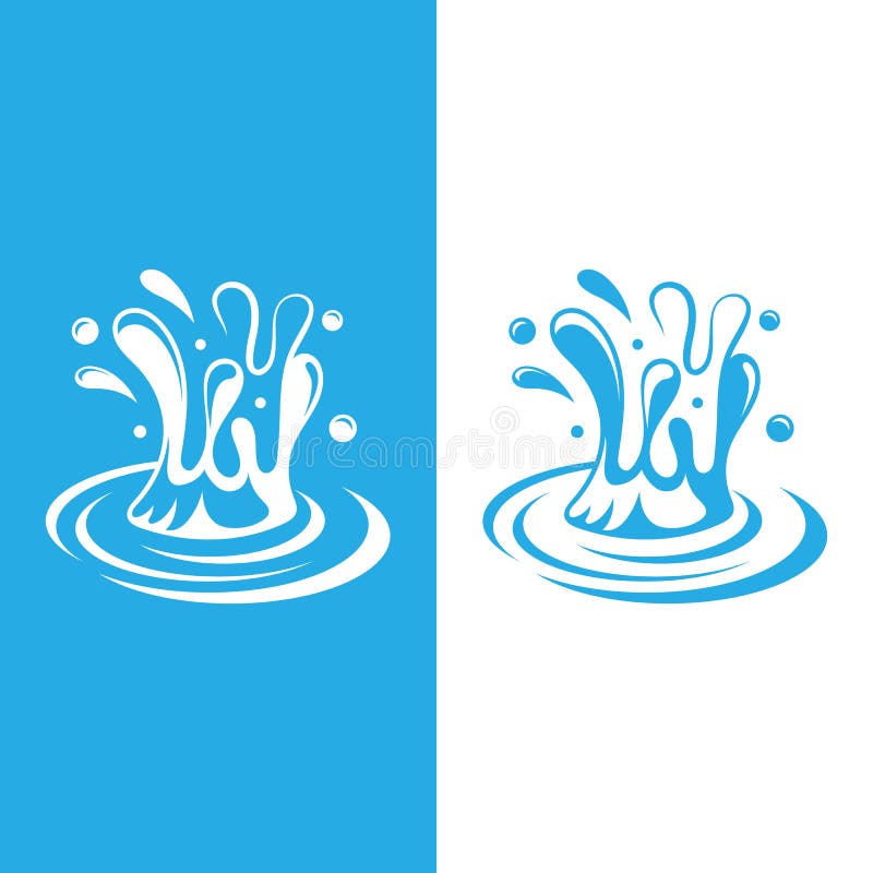 Water Splash Icon Vector Illustration Stock Vector - Illustration of ...