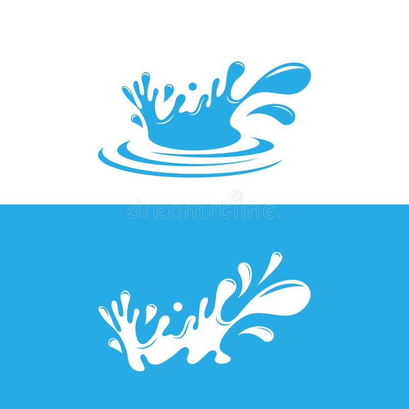 Water Splash Icon Vector Illustration Stock Vector - Illustration of ...
