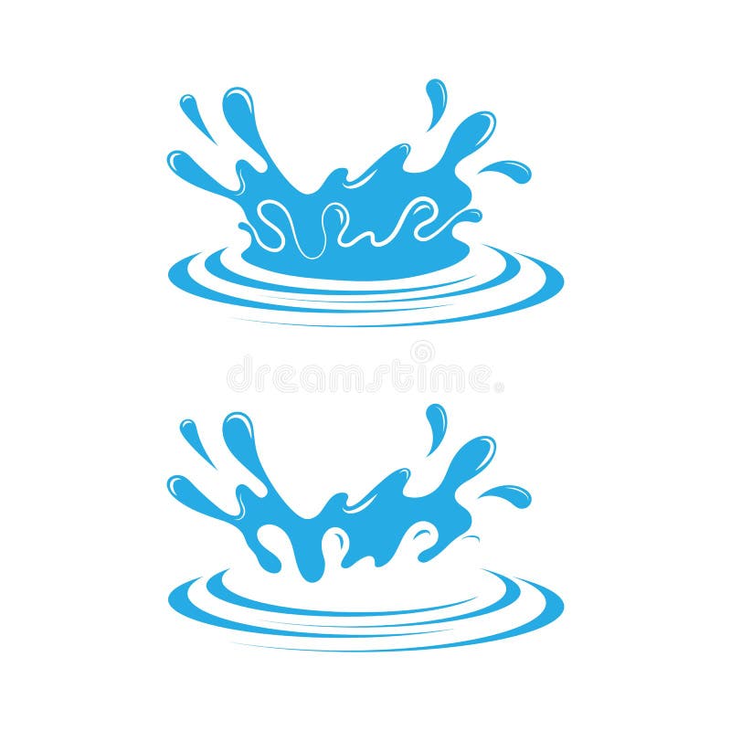 Water Splash Icon Vector Illustration Stock Vector - Illustration of ...