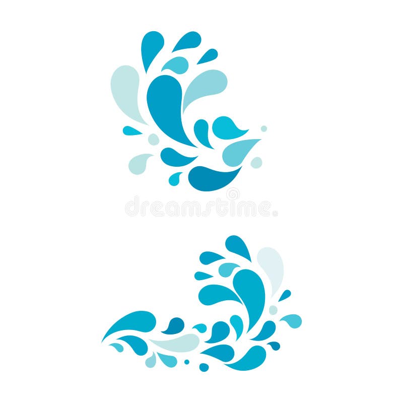Water Splash Icon Vector Illustration Stock Vector - Illustration of ...