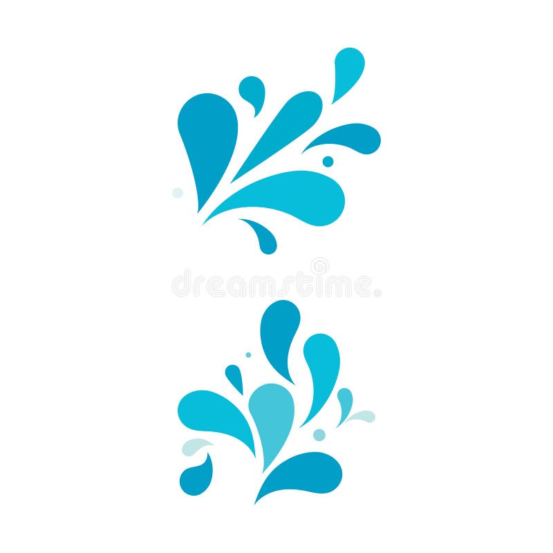 Water Splash Icon Vector Illustration Stock Vector - Illustration of ...