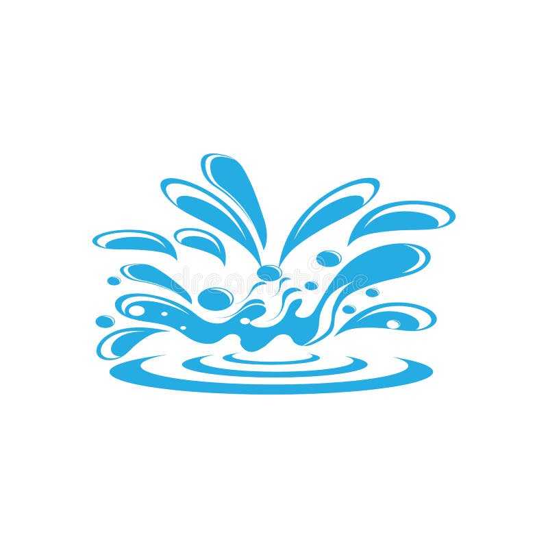 Water Splash Icon Vector Illustration Design Template Stock Vector ...