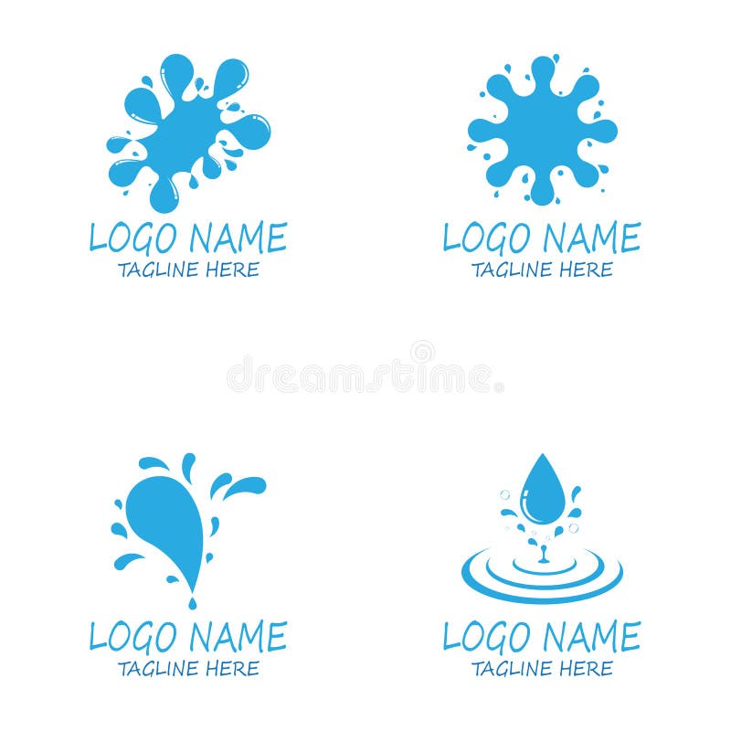 Water Splash Icon Vector Illustration Design Template Stock Vector ...