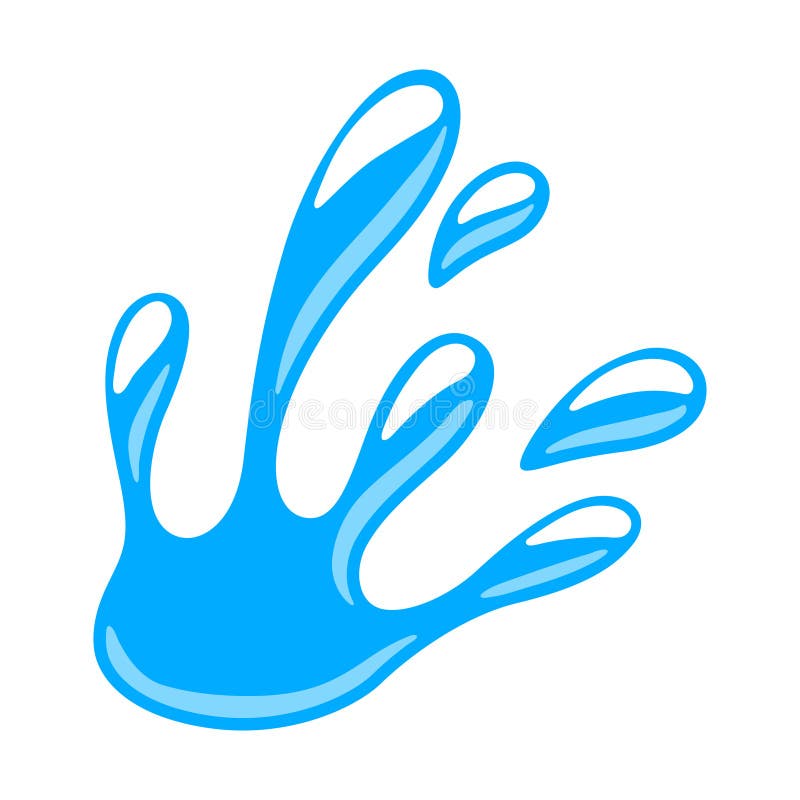 Water Splash Illustration. Aqua or Liquid in Motion Stock Vector ...