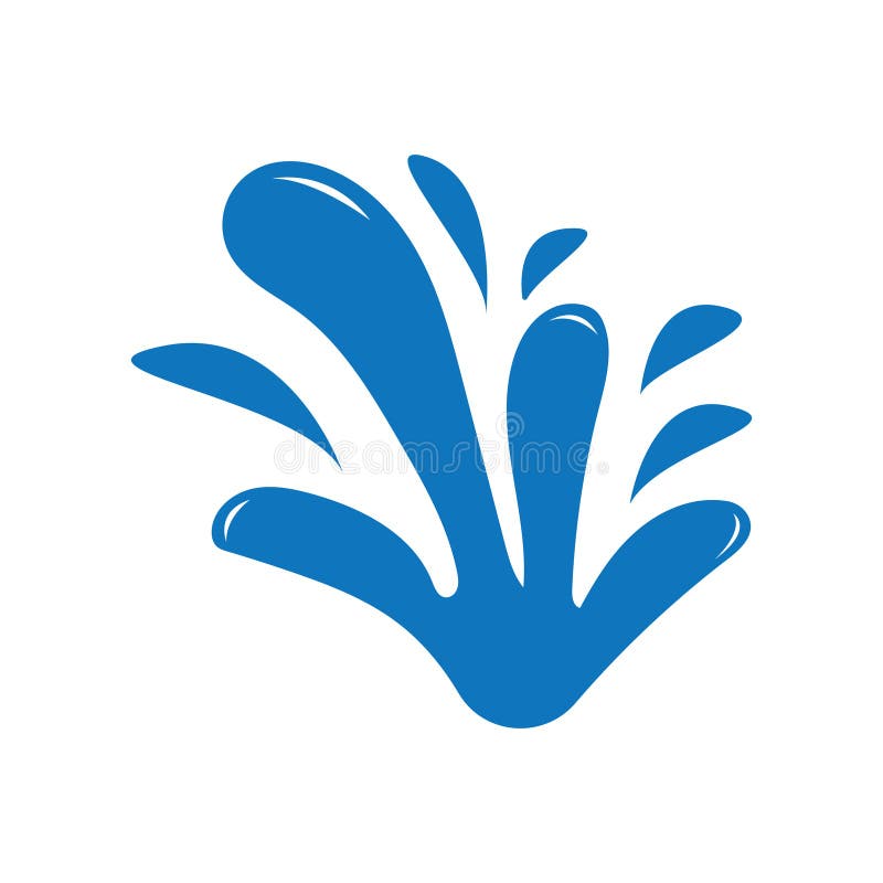 Water Splash Illustration Icon Stock Vector - Illustration of clean ...
