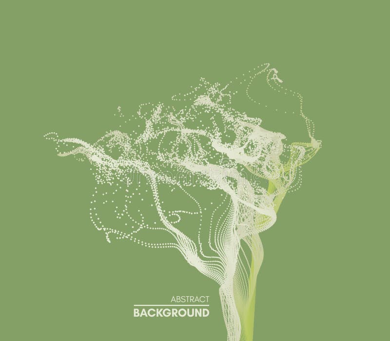 Water Splash Imitation. Array with Dynamic Emitted Particles. Abstract ...