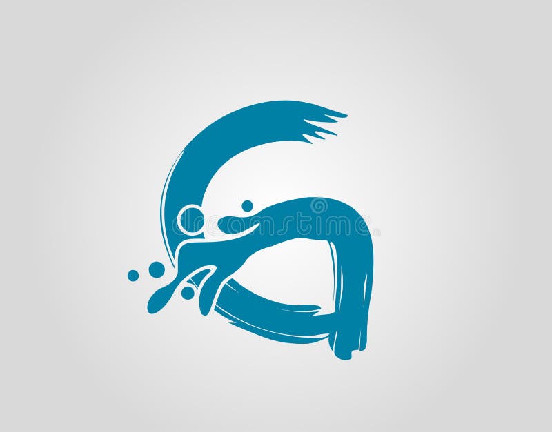 Water Splash Initial G Letter Logo Icon, Blue Water Alphabet Icon Stock ...