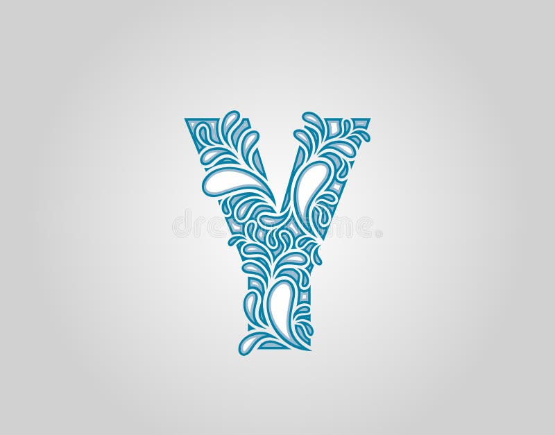 Water Splash, Initial Y Letter Logo Icon, Water Droplets And Splash ...