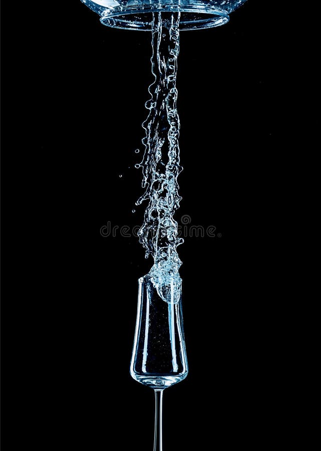 Inverted Glass and Stainless Steel Jug of Cold Water Stock Image ...