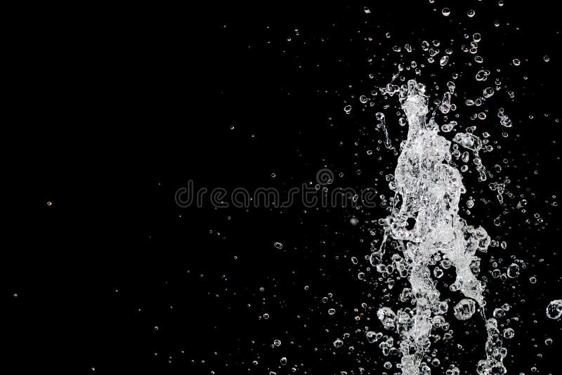 Water Splash Isolated on Black Stock Photo - Image of black, aqua: 77280094