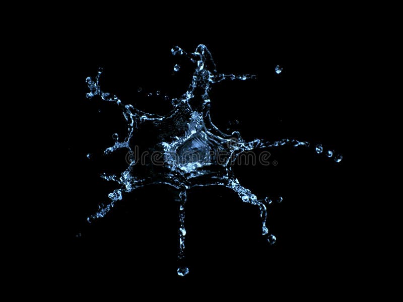 Star from Water Splash Isolated on White Stock Illustration ...