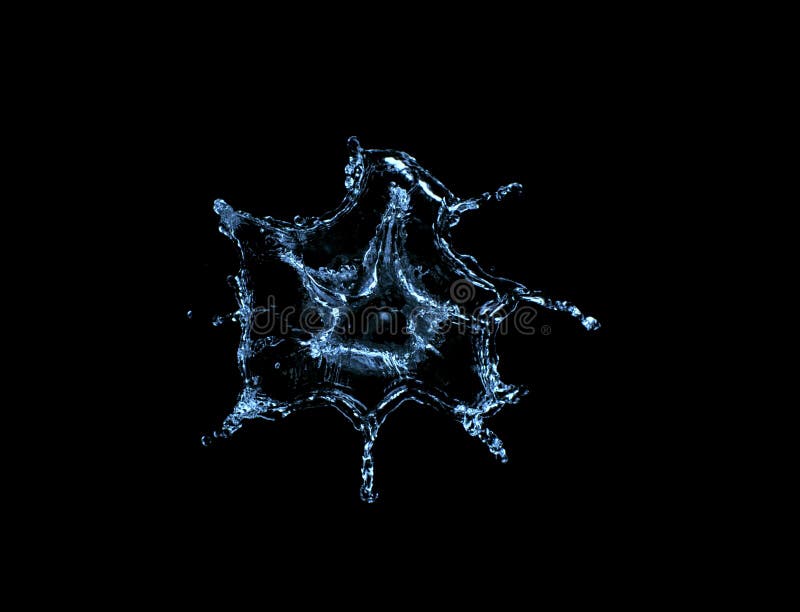 Star from Water Splash Isolated on White Stock Illustration ...