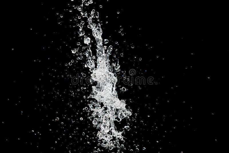 Water Splash Isolated on Black for Pattern Stock Image - Image of cold ...