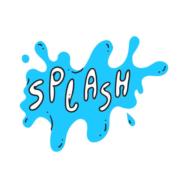 Water Splash. Isolated Comic Blue Wet Splash Stock Vector ...