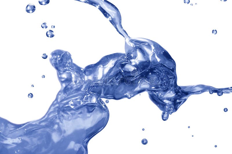 Water Splash Isolated on White. Stock Photo - Image of drops, indoor ...