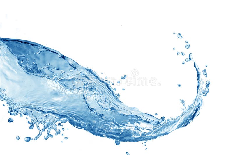 Water Splash, Water Splash Isolated on White Background, Blue Water ...