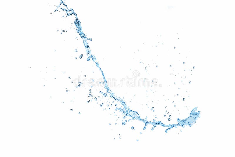 Water Splash Isolated on White Background. Clear Water Concept Stock ...
